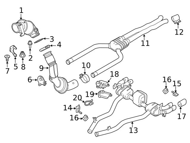 Genuine BMW 18327856835 Catalytic Converter Gasket; Left, Right - BMW