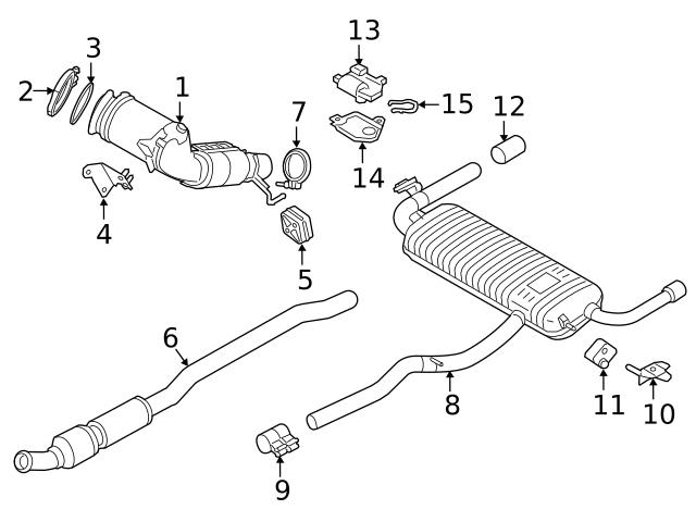 Genuine BMW 18328484348 Catalytic Converter Bracket - BMW