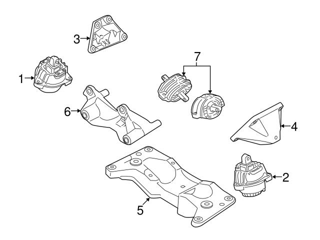 Genuine BMW 22116775904 Engine Mount Bracket; Front Right - BMW