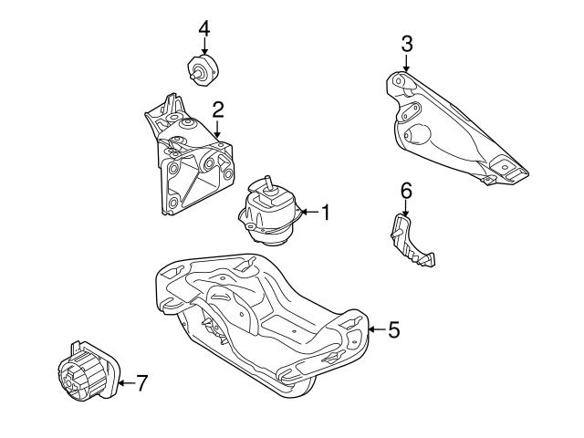 Genuine BMW 22116777262 Engine Mount Support; Front Right - BMW