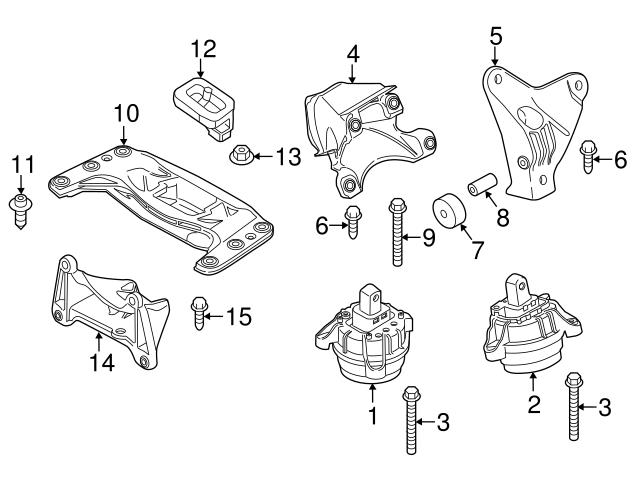Genuine BMW 22116781226 Engine Mount Bracket; Right - BMW