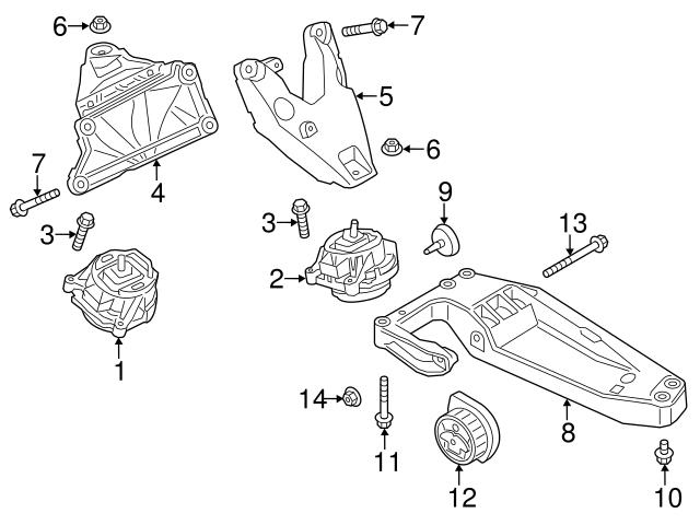 Genuine BMW 22116784824 Engine Mount Bracket; Right - BMW