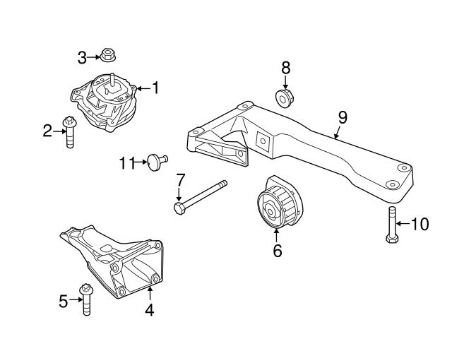 Genuine BMW 22116785695 Engine Mount Bracket; Left - BMW