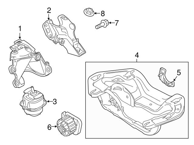 Genuine BMW 22116797920 Engine Mount Bracket; Right - BMW