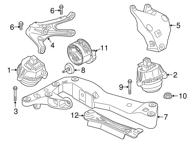 Genuine BMW 22116860496 Engine Mount; Right - BMW