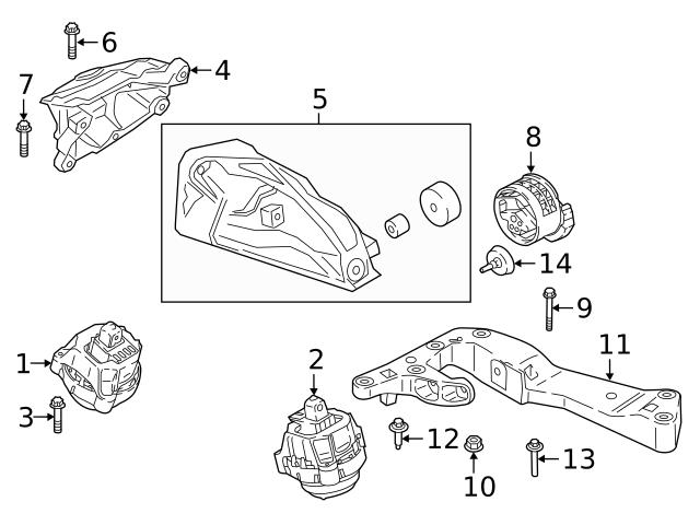 Genuine BMW 22116860498 Engine Mount; Right - BMW
