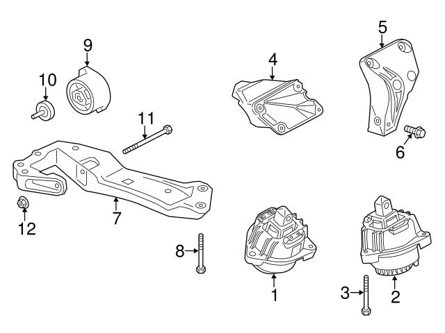 Genuine BMW 22117935147 Engine Mount Support; Left - BMW | 22116794471