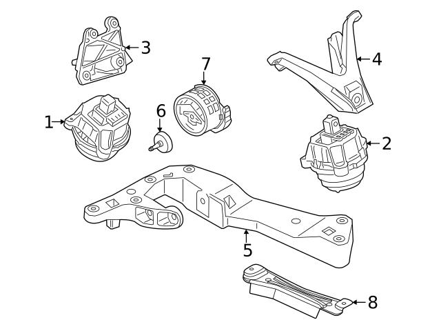 Genuine BMW 22118089821 Engine Mount; Left - BMW