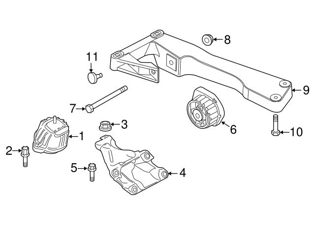 Genuine BMW 22316861324 Auto Trans Mount - BMW