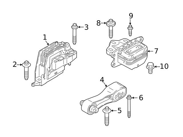 Genuine BMW 22316886197 Auto Trans Mount - BMW