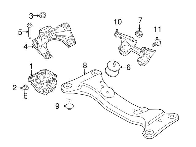 Genuine BMW 22326796613 Auto Trans Mount Bracket - BMW