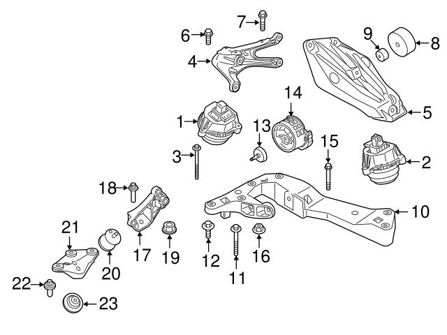 Genuine BMW 22327953115 Auto Trans Mount - BMW
