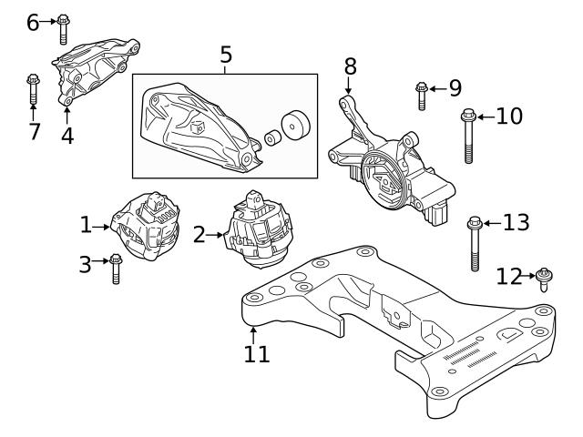 Genuine BMW 22328742697 Auto Trans Mount - BMW