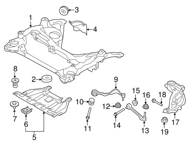 Genuine BMW 31106861027 Suspension Crossmember Insulator - BMW