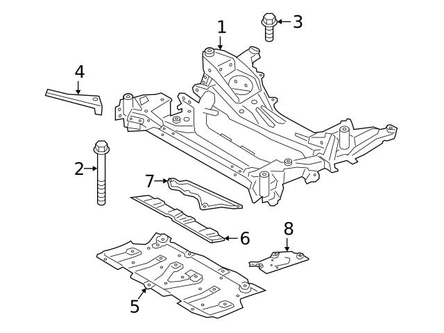 Genuine BMW 31106878580 Suspension Crossmember Reinforcement; Front - BMW