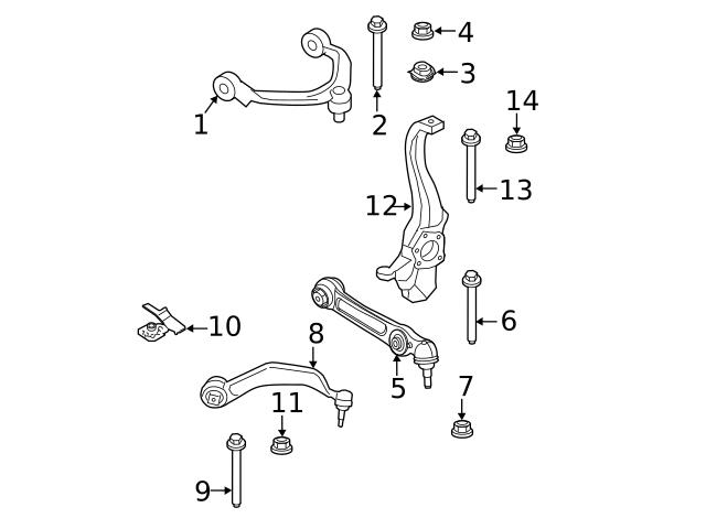 Genuine BMW 31106885802 Control Arm; Front Upper - BMW