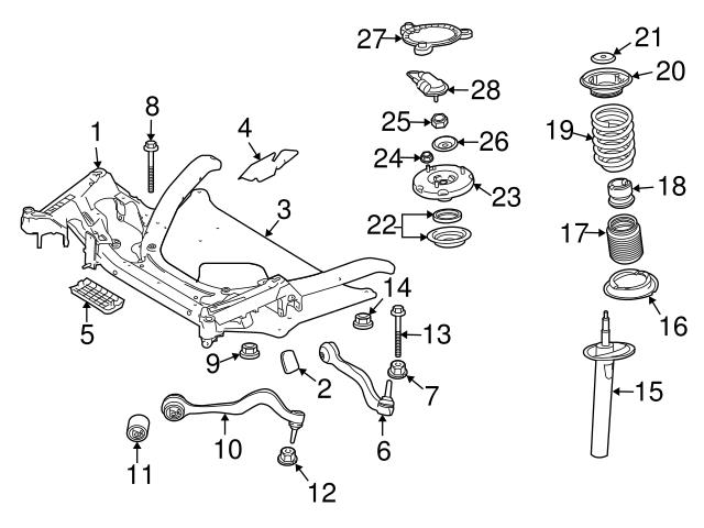 Genuine BMW 31126777937 Control Arm; Front Left Rearward - BMW ...