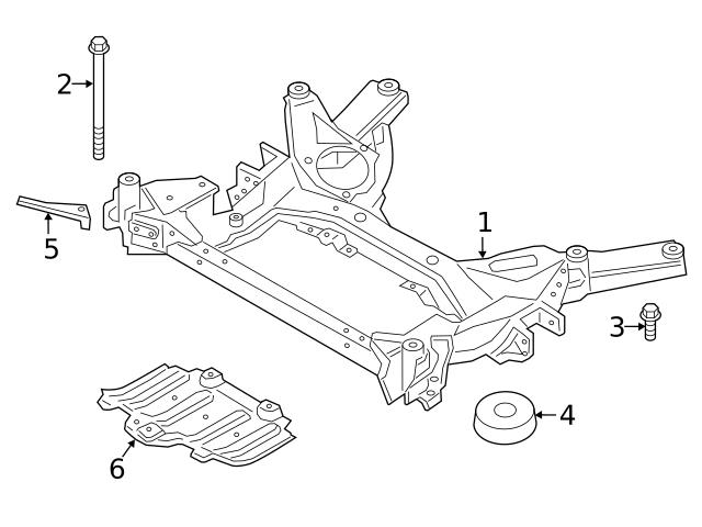 Genuine BMW 31126876992 Suspension Subframe Reinforcement Bracket ...