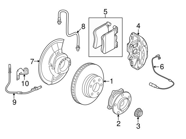 Genuine BMW 31228053432 Wheel Bearing and Hub Assembly; Front - BMW