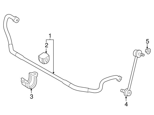 Genuine BMW 31306787017 Stabilizer/Sway Bar Bracket; Left, Right, Front ...