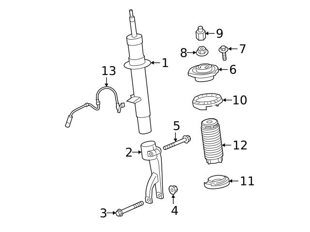 Genuine BMW 31306866260 Strut Mount; Left, Right - BMW