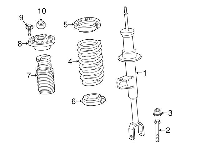 Genuine BMW 31306884485 Strut Mount; Left, Right, Front - BMW