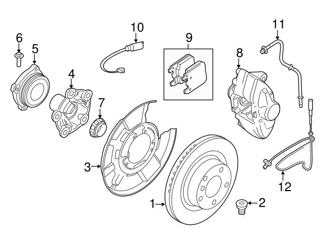 Genuine BMW 31307850599 ABS Wheel Speed Sensor; Left, Right - BMW