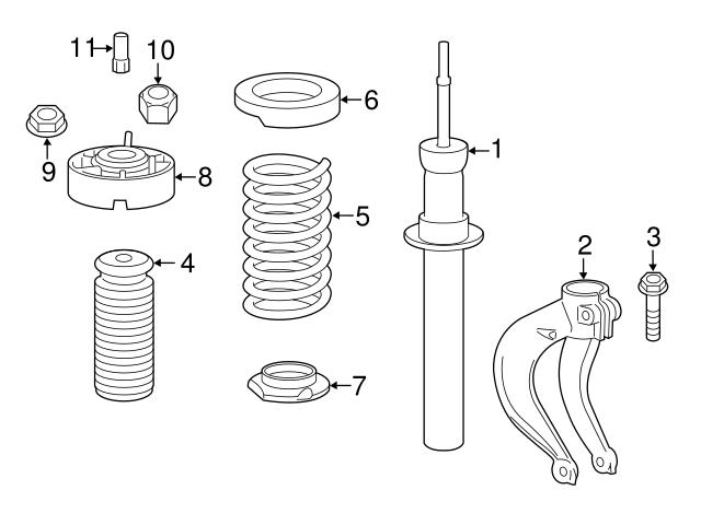 Genuine BMW 31316851750 Suspension Strut; Front Left or Right - BMW ...