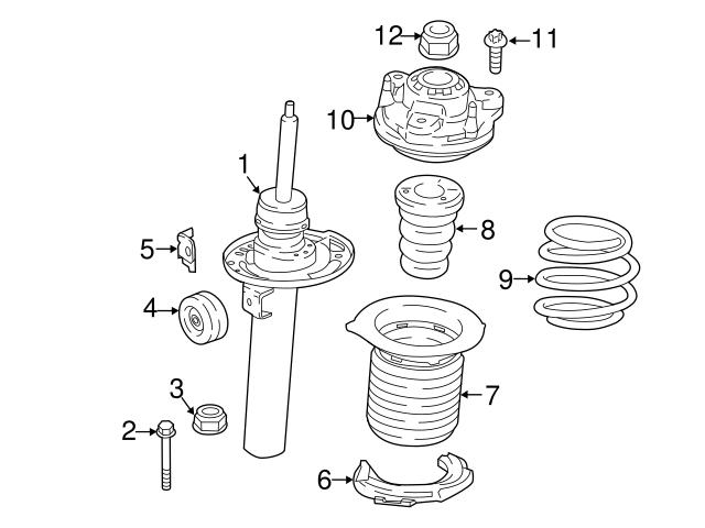 Genuine BMW 31316871779 Suspension Strut; Left - BMW