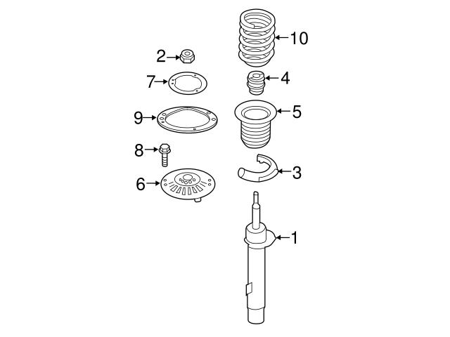Genuine BMW 31316883328 Suspension Strut; Left, Right, Front - BMW ...