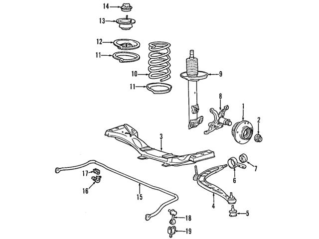 Genuine BMW 31331090758 Coil Spring; Front - BMW