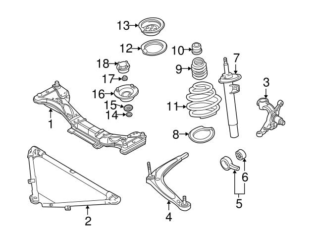 Genuine BMW 31336756965 Coil Spring; Left, Right, Front - BMW