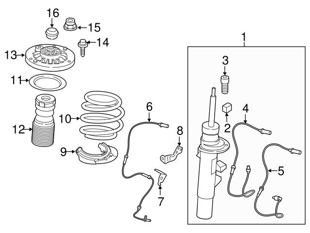 Genuine BMW 31336787104 Strut Bellow; Left, Right - BMW