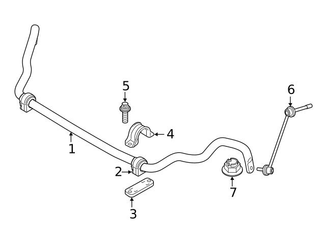 Genuine BMW 31356891410 Stabilizer/Sway Bar Bracket; Left, Right - BMW