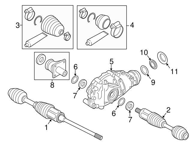 Genuine BMW 31507578652 Differential Housing Support; Left, Right - BMW