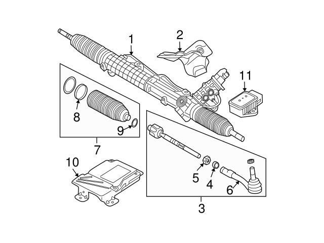 Genuine BMW 32102454428 Rack & Pinion Boot Kit; Left, Right - BMW ...