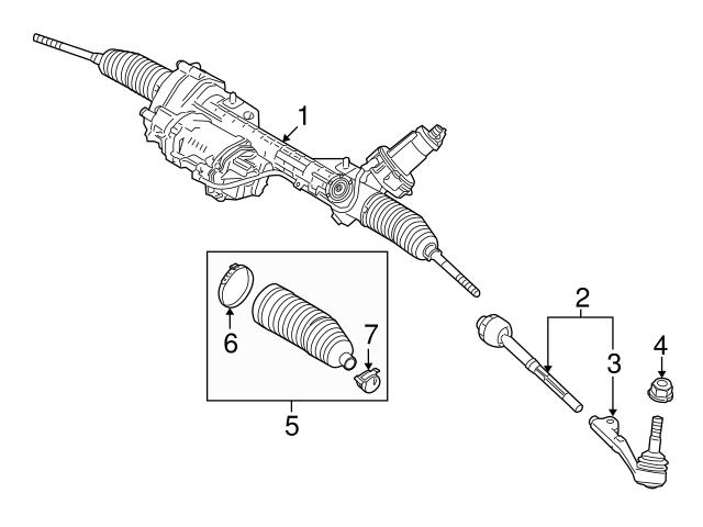 Genuine BMW 32106782252 Rack & Pinion Boot Kit; Left, Right - BMW