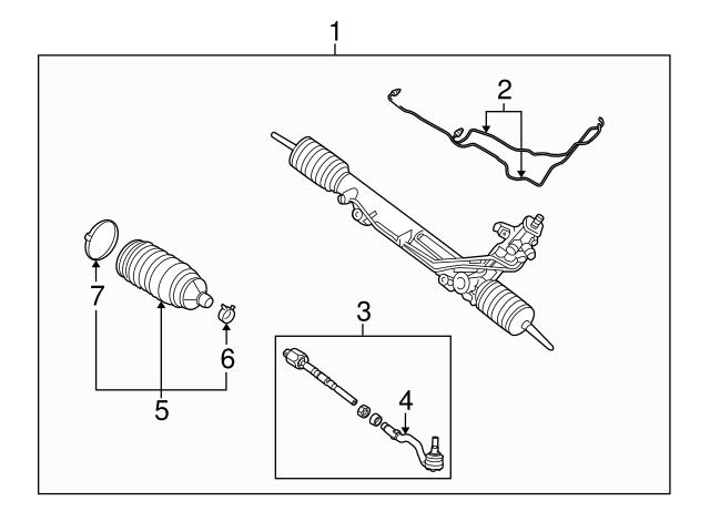 Genuine BMW 32106782695 Power Steering Cylinder Line; Front - BMW