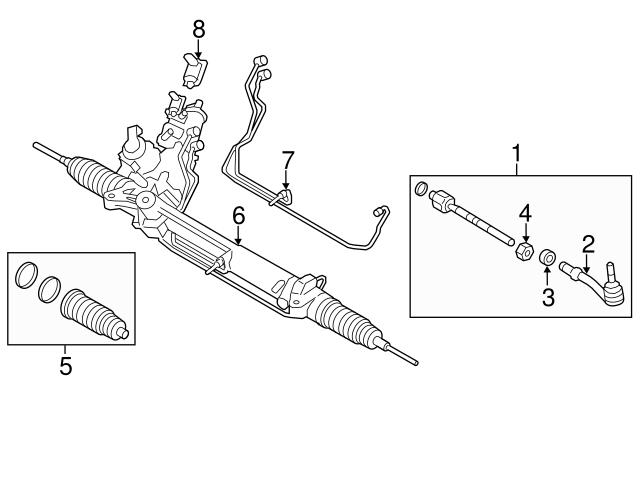 Genuine BMW 32106785993 Rack & Pinion Boot Kit; Left, Right - BMW