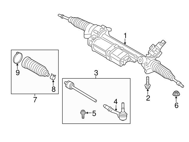 Genuine BMW 32106871895 Rack & Pinion Boot Kit; Left, Right - BMW