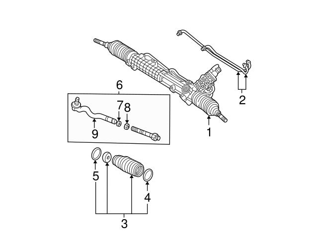 Genuine BMW 32131096845 Power Steering Cylinder Line - BMW