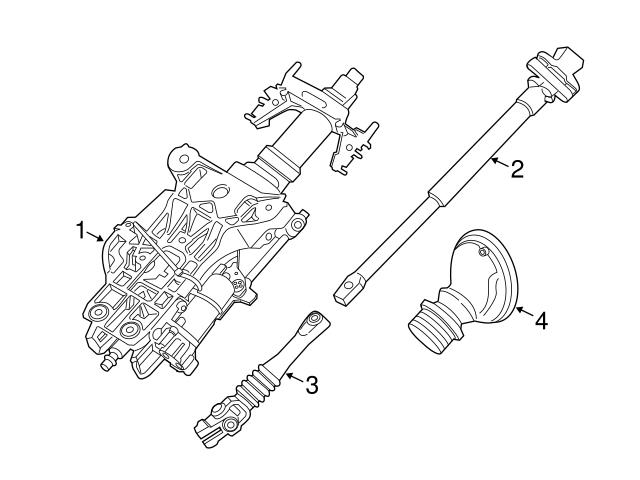Genuine BMW 32306776108 Steering Shaft; Lower - BMW