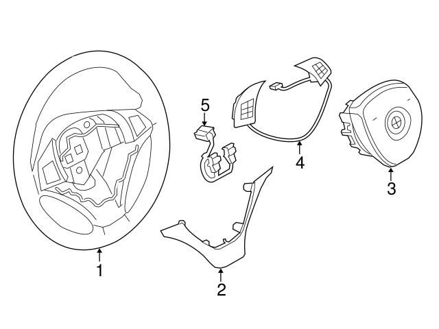 Genuine BMW 32306798540 Steering Wheel Wiring Harness - BMW