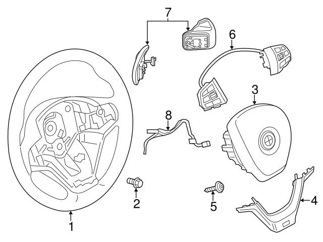 Genuine BMW 32306798542 Steering Wheel Wiring Harness - BMW