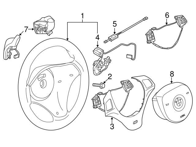 Genuine BMW 32307845527 Steering Wheel Trim - BMW | 32307841585 32307906848