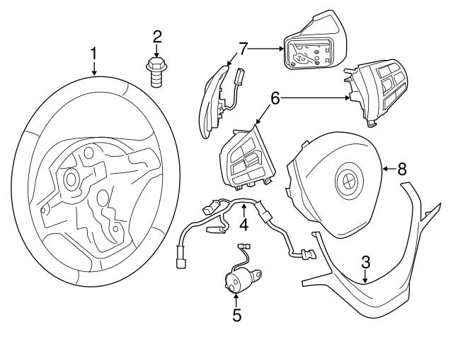 Genuine BMW 32309483019 Steering Wheel Wiring Harness - BMW | 32306854769