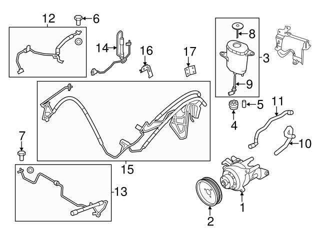 Genuine BMW 32416781958 Power Steering Return Hose; Lower - BMW