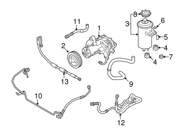 Genuine BMW 32416783855 Power Steering Return Hose - BMW | 32416772824 ...