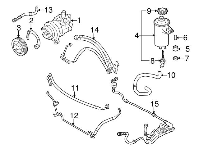 Genuine BMW 32416788261 Power Steering Pressure Hose; Lower - BMW