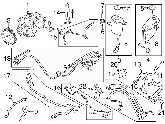Genuine BMW 32416796370 Power Steering Return Hose; Upper, Lower - BMW ...